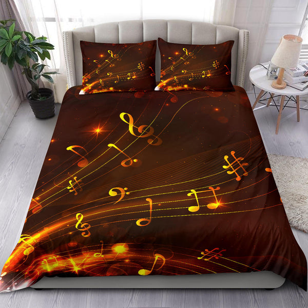 Music Notes Floating Bedding Set - Artistic Pod