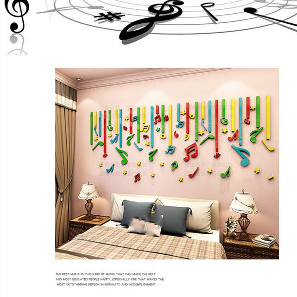 Music Note Decor Wall Sticker - Artistic Pod