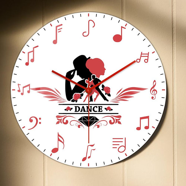 Dancing Music Note Wall Clock - Artistic Pod