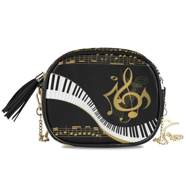 Piano Keys Music Notes Crossbody Bag - Artistic Pod