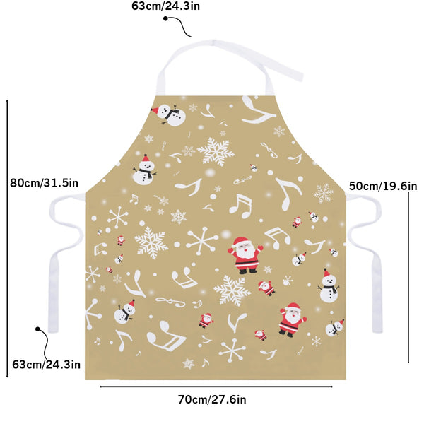 Music Christmas Snowman Adjustable Apron - Artistic Pod