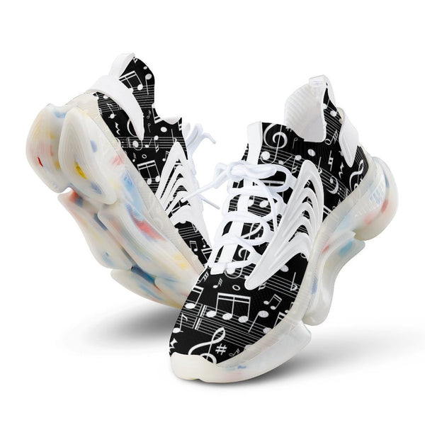 Music Notes Men's Mesh Sneakers - Artistic Pod
