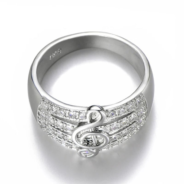 Rhinestone Treble Ring - Artistic Pod