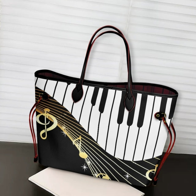 Piano Music Note Shoulder Bag - Artistic Pod