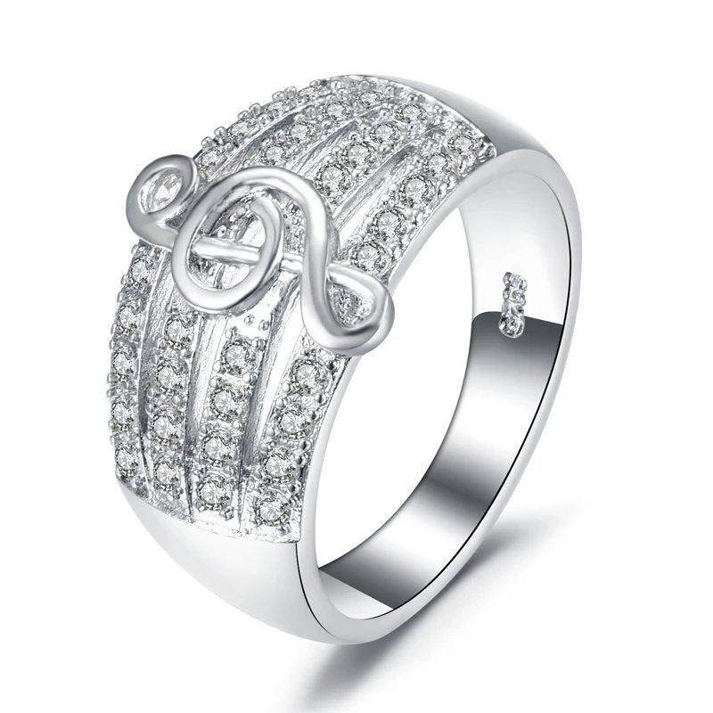 Rhinestone Treble Ring - Artistic Pod
