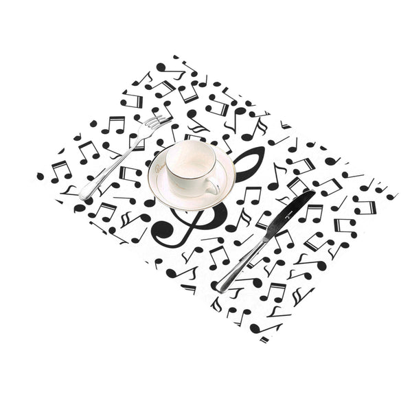 Monotone Music Placemats (Set of 4) - Artistic Pod
