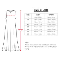 Classic Music Notes Sleeveless Long Dress - Artistic Pod