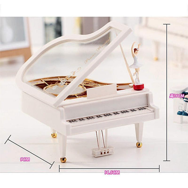 "Ballerina Girl On The Piano" Music Box - Artistic Pod
