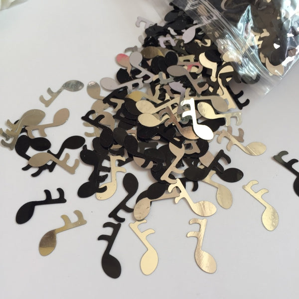 Sliver Music Notes Confetti - Artistic Pod
