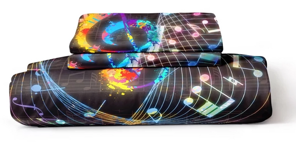 Magical Music Notes Bedding Set - Artistic Pod
