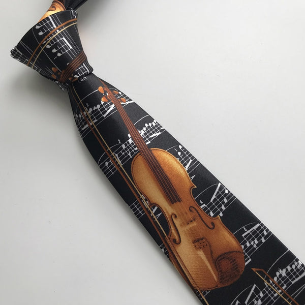 Violin Music Note Necktie - Artistic Pod