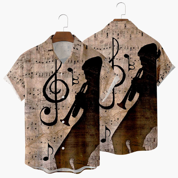Vintage Music Notes Shirt - Artistic Pod