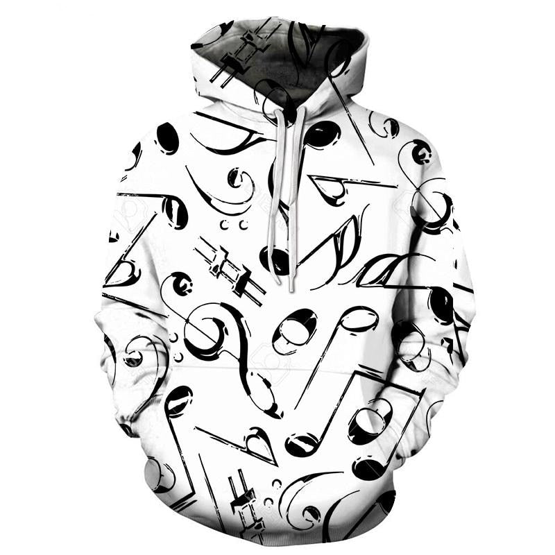 Red and White Guitar Hoodies - Artistic Pod