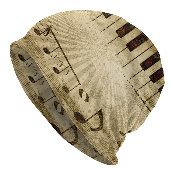 Vintage Music Notes Beanie - Artistic Pod