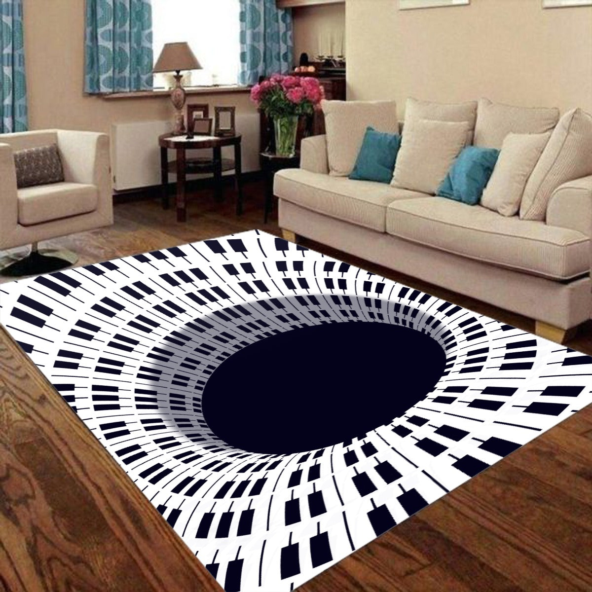 Piano Keys Hole Floor Mat - Artistic Pod