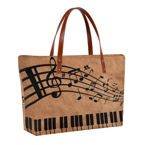 Piano Music Notes Tote Bag - Artistic Pod