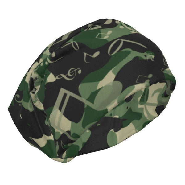 Music Notes Camo Beanie - Artistic Pod