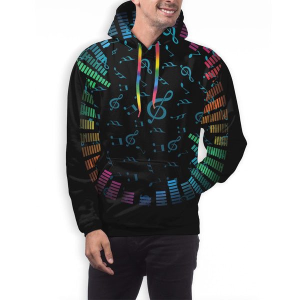 Music Note Black Hoodie - Artistic Pod