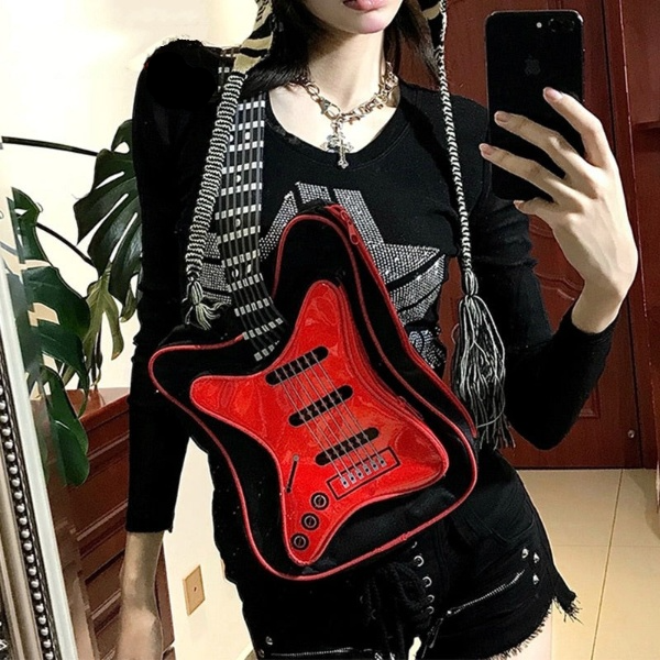 Electric Guitar Shape Crossbody Bag - Artistic Pod