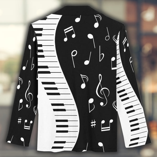 Piano Music Notes Long Sleeve Shirt - Artistic Pod