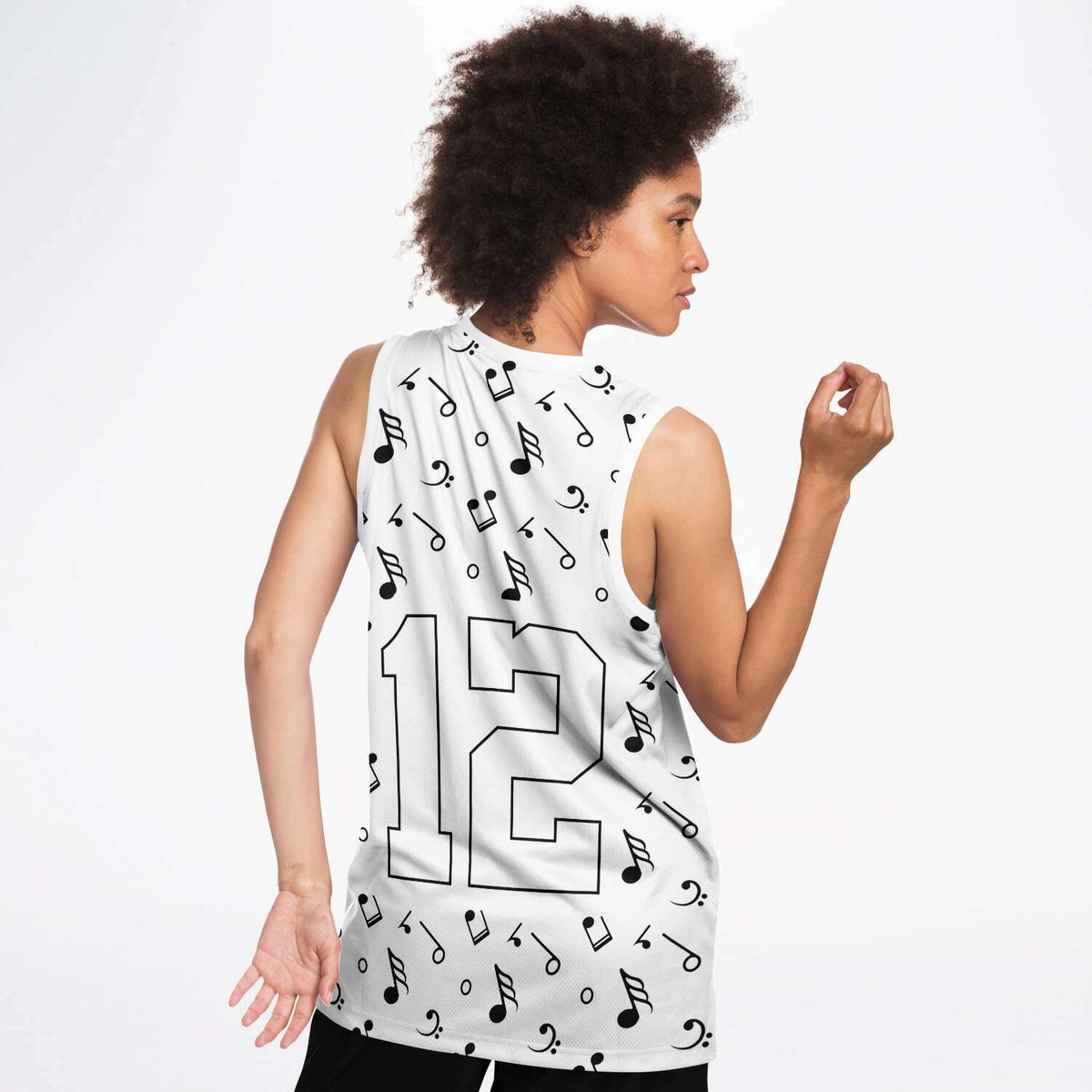 Music Notes Basketball Jersey - Artistic Pod