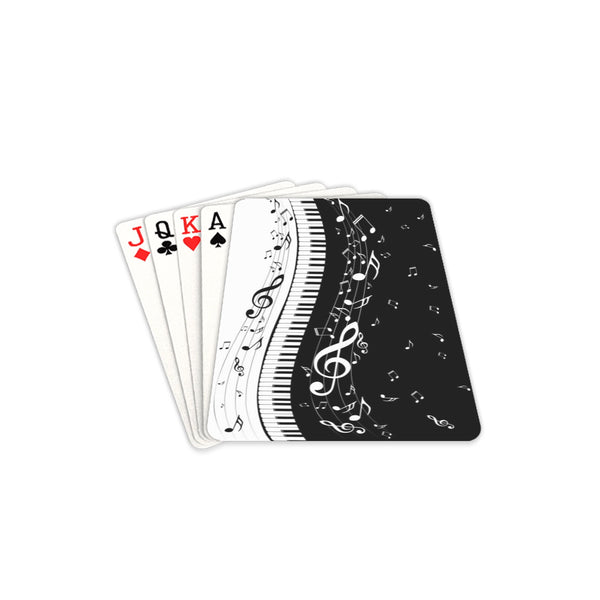 Music & Piano Pattern Playing Cards - Artistic Pod