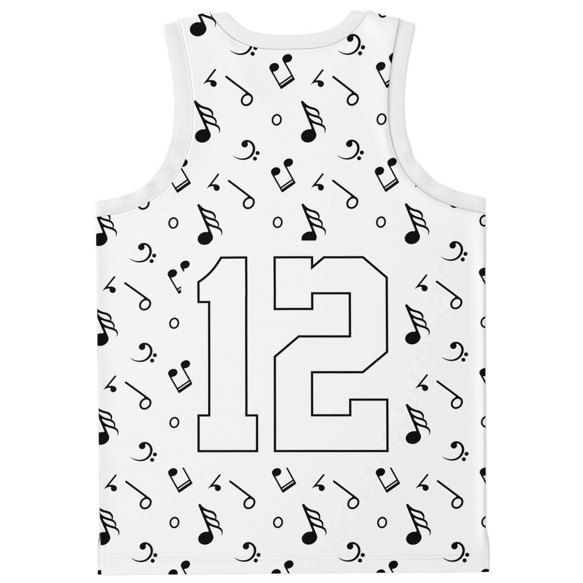Music Notes Basketball Jersey - Artistic Pod