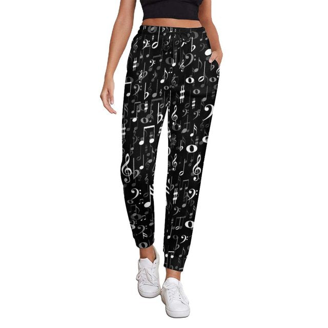 Music Note Baggy Pants - Artistic Pod