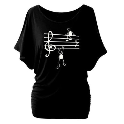 Music Notes Short Sleeve T-Shirt - Artistic Pod