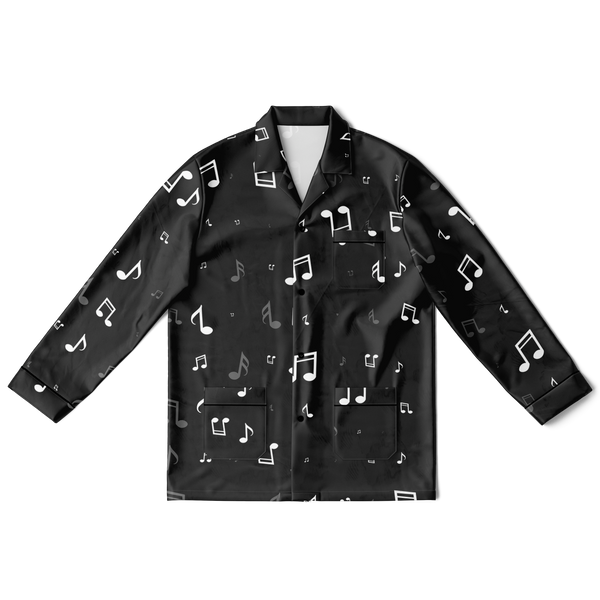 Music Notes Satin Pajamas - Artistic Pod