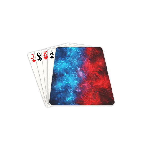 Blue & Red Music Playing Cards - Artistic Pod