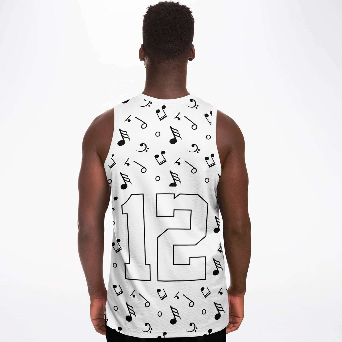 Music Notes Basketball Jersey - Artistic Pod