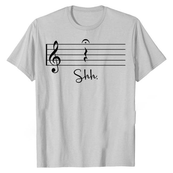 Music Notes "Shh" T-Shirt - Artistic Pod