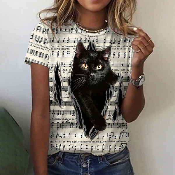 Music Cat 3D T-shirt - Artistic Pod