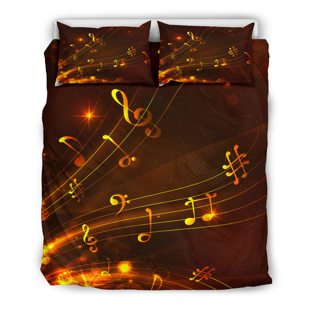 Music Notes Floating Bedding Set - Artistic Pod