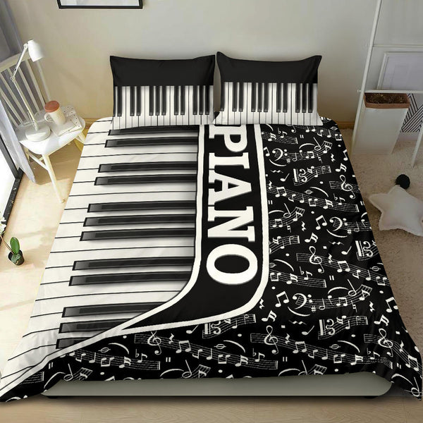 Piano Black Bedding Set - Artistic Pod