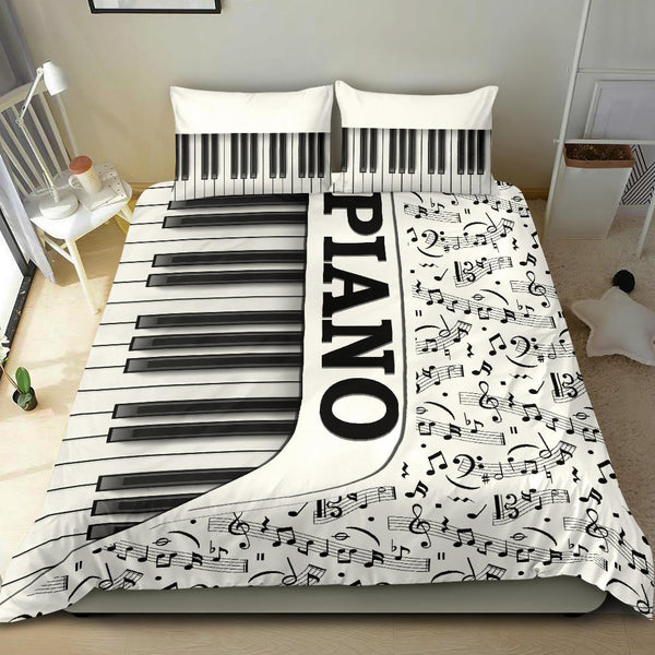 Piano White Bedding Set - Artistic Pod