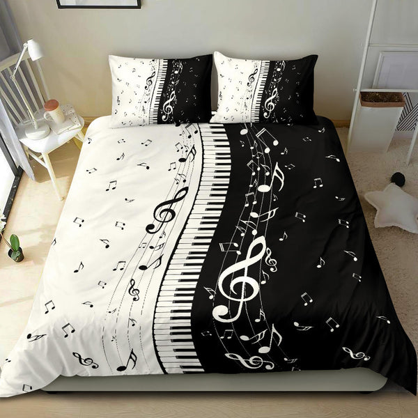 Piano Music Notes Bedding Set - Artistic Pod