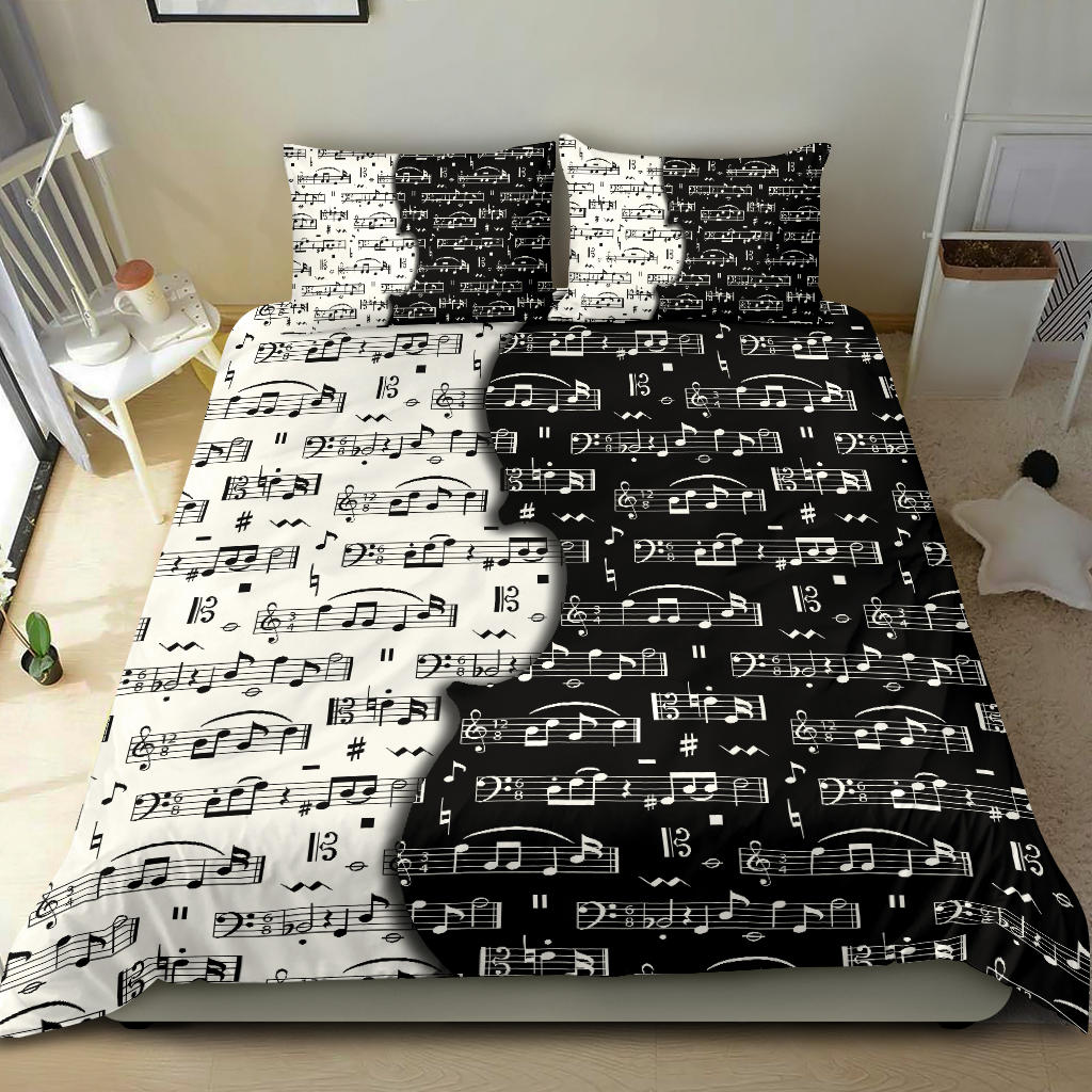 Musical Notes Violin Bedding Set - Artistic Pod
