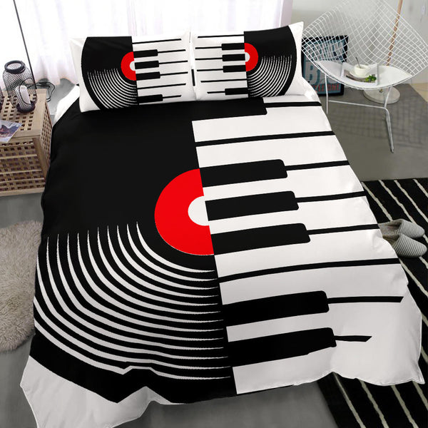 Vinyl Piano Keys Bedding Set - Artistic Pod