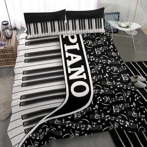 Piano Black Bedding Set - Artistic Pod