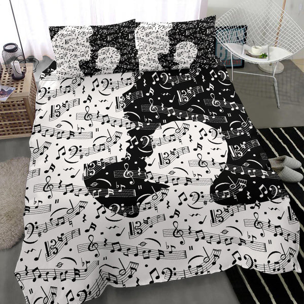 Music Notes Mother Day's Bedding Set - Artistic Pod