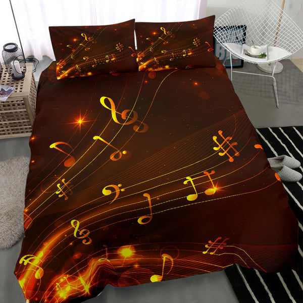 Music Notes Floating Bedding Set - Artistic Pod