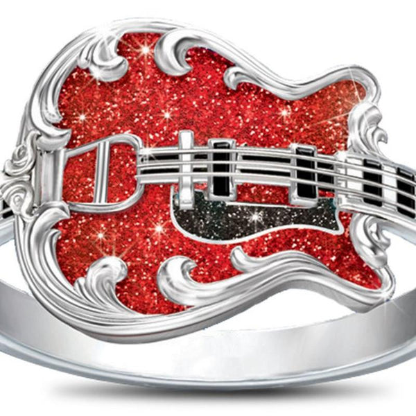 Red Electric Guitar Ring - Artistic Pod