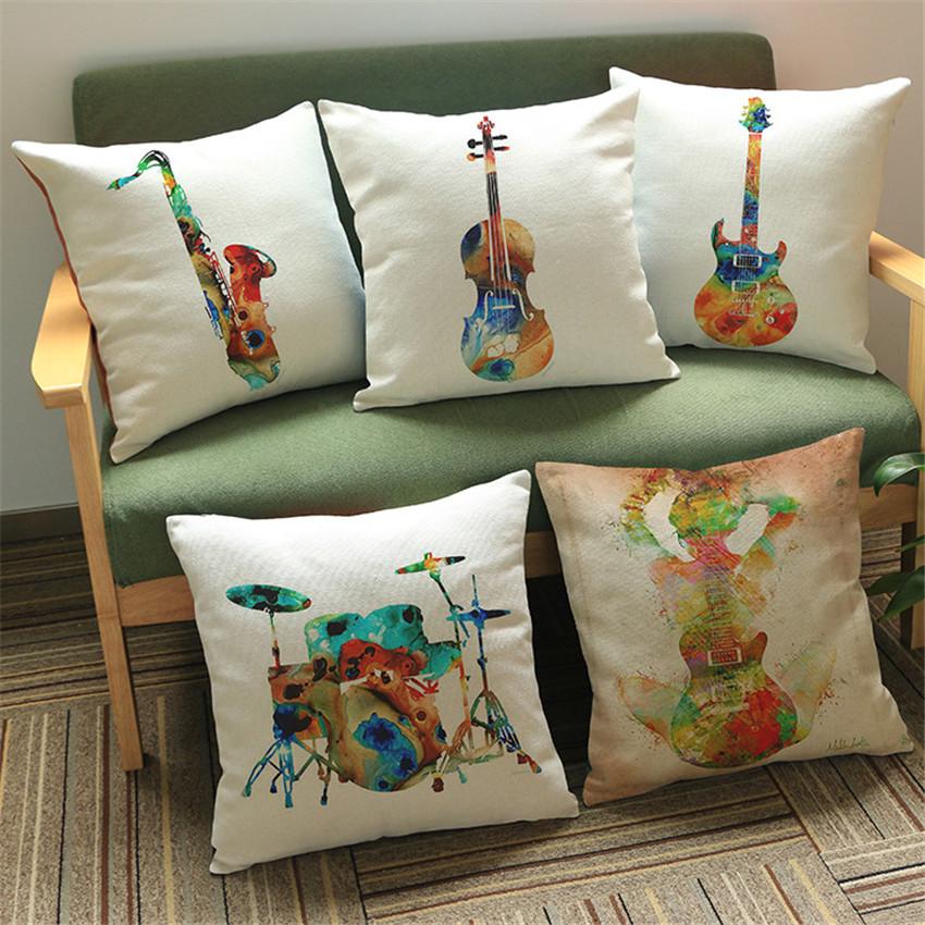Music Instrument Cushion Covers - Artistic Pod
