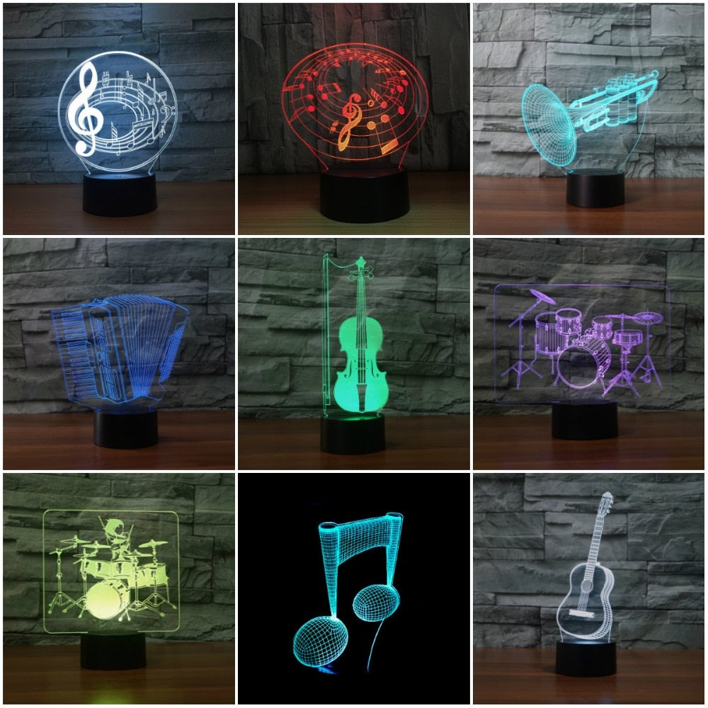 Novelty Music 3D Lamp - Artistic Pod