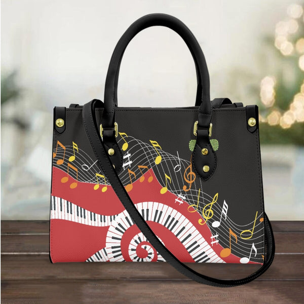 Red Piano Music Note Bag - Artistic Pod