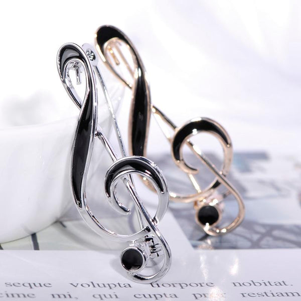 Treble Clef Brooch Pin - Artistic Pod