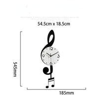 Music Treble Clef Pendulum Wall Clock - Artistic Pod