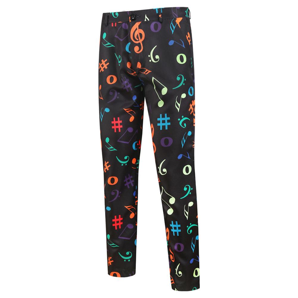 Colorful Music Notes Men's Suit (Waistcoat/Blazer/Pants) - Artistic Pod